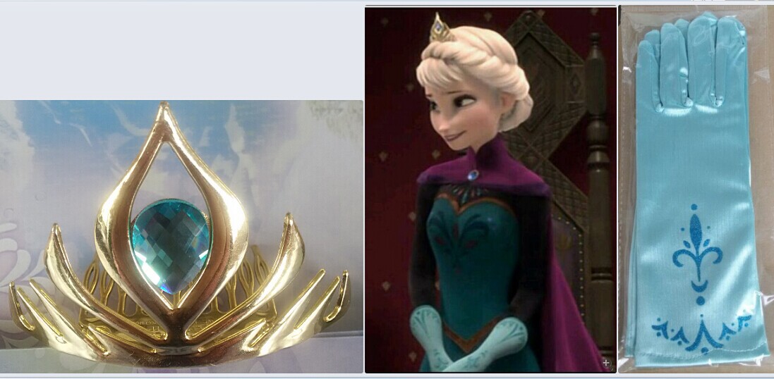 Frozen Snow Queen Elsa Princess Crown Gloves | eBay